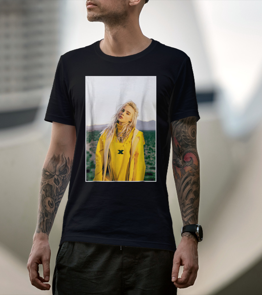 Billie Eilish Yellow Outfit Desert Photo T-Shirt