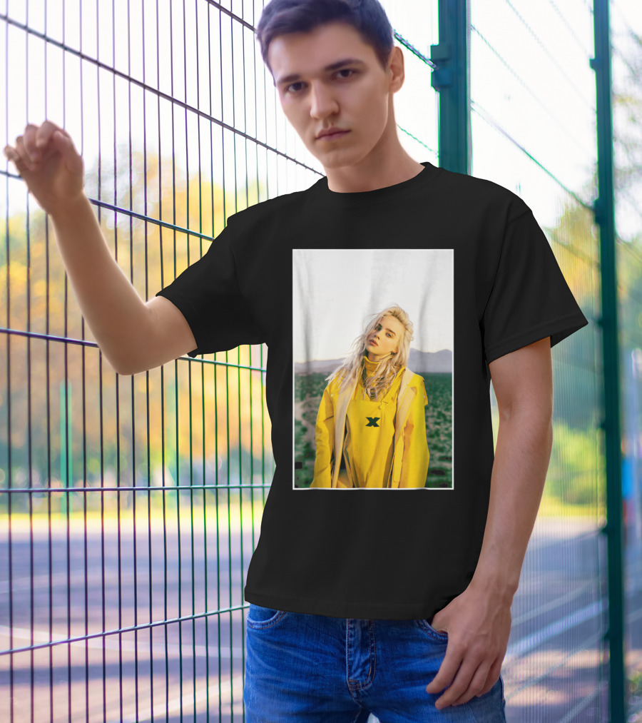 Billie Eilish Yellow Outfit Desert Photo T-Shirt