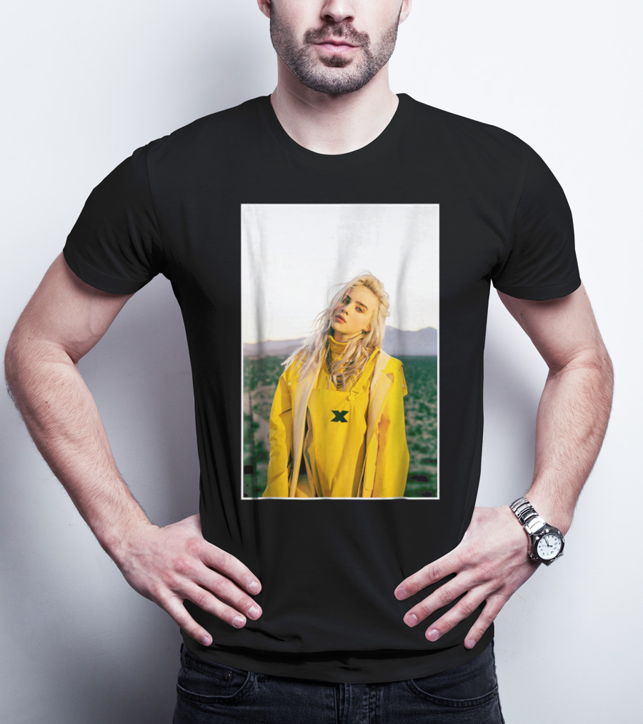 Billie Eilish Yellow Outfit Desert Photo T-Shirt