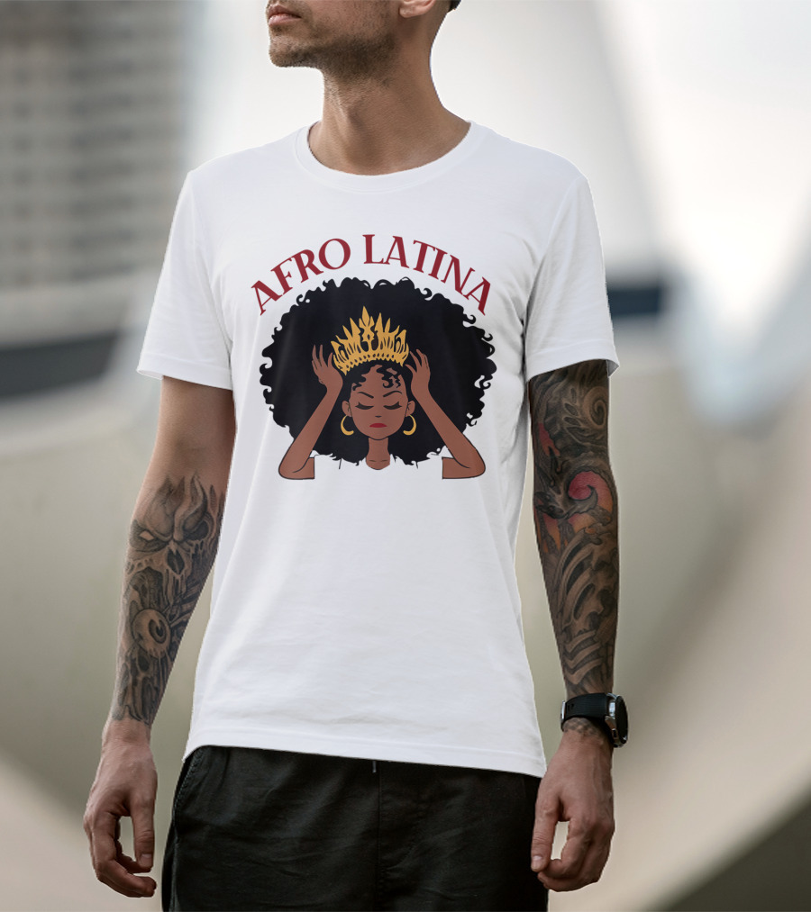 Afro Latina Black Women History Month Crown T-Shirt