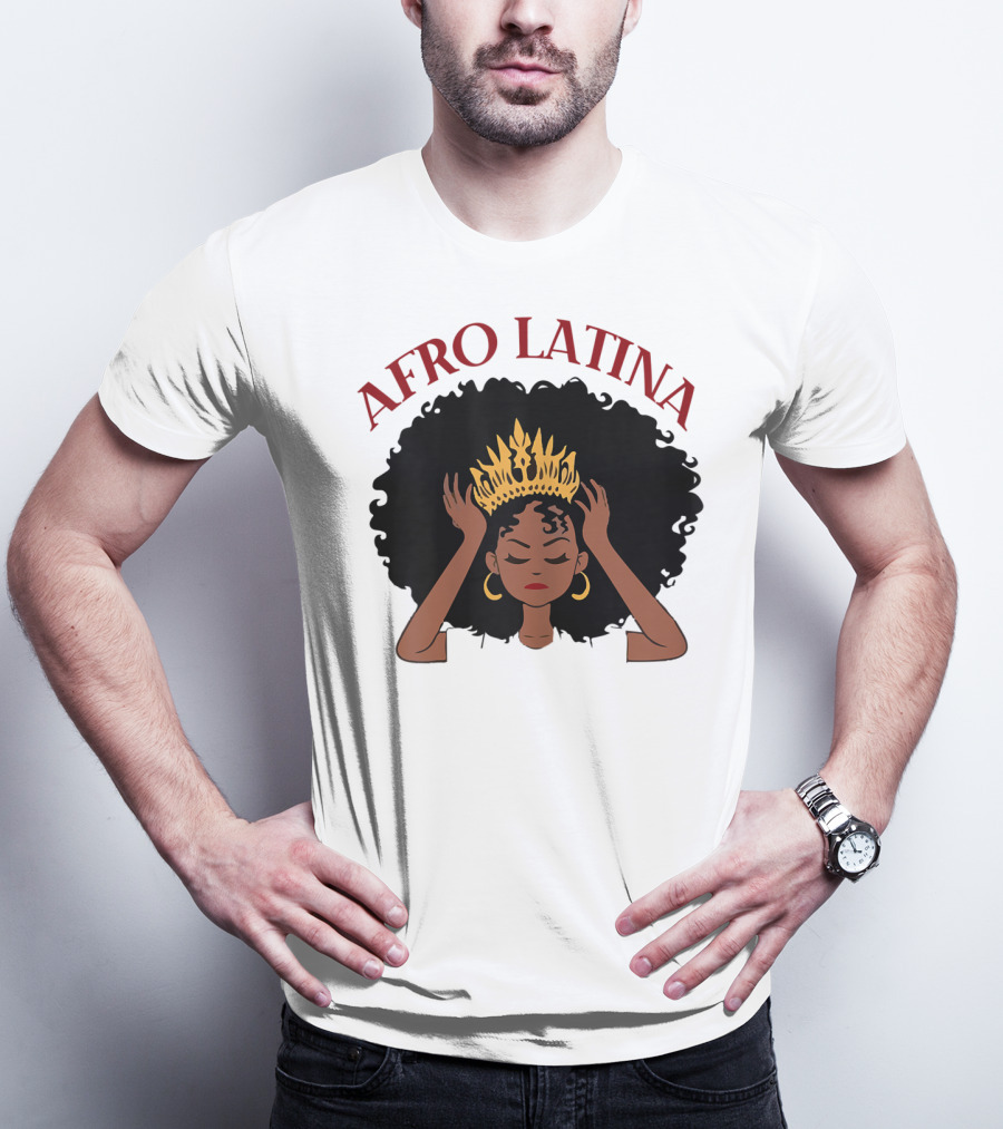Afro Latina Black Women History Month Crown T-Shirt