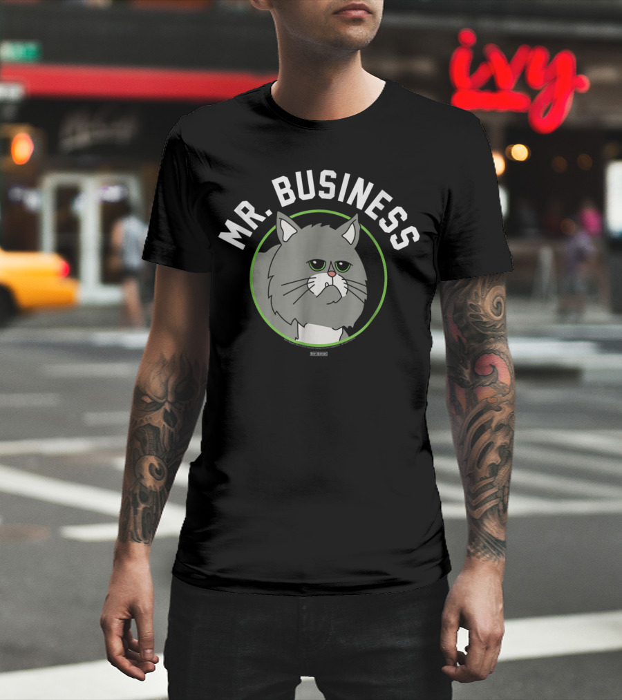 Bob's Burgers Mr Business Cat Cartoon Character T-Shirt