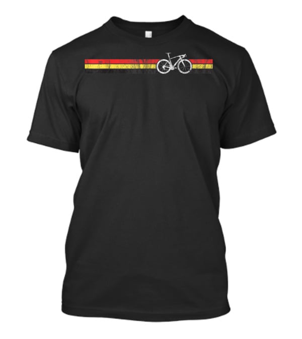 Belgian Flag Colors With Bicycle Graphic Racing T-Shirt