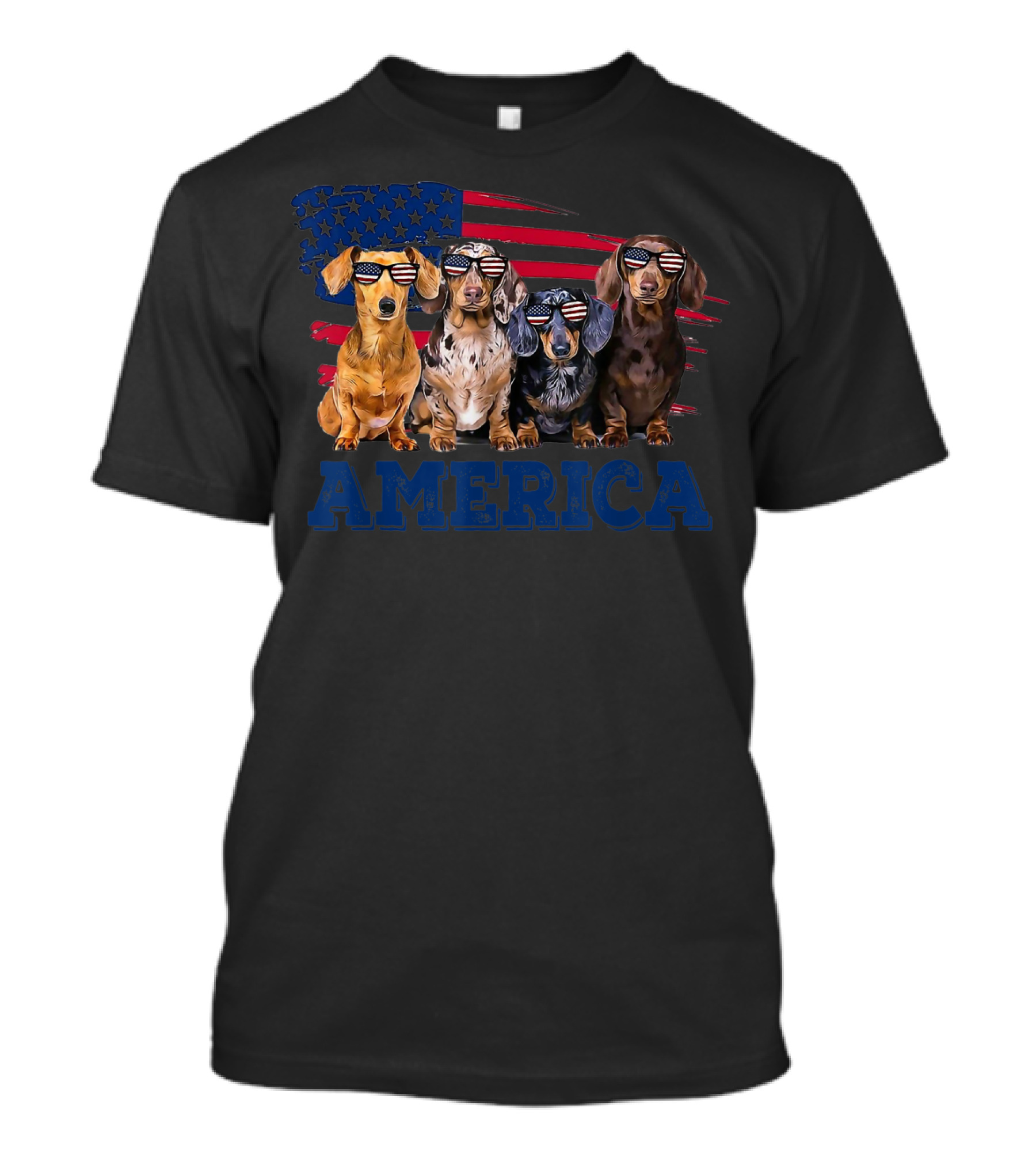 America Dachshund Breed Dog Flag Patriot T-Shirt