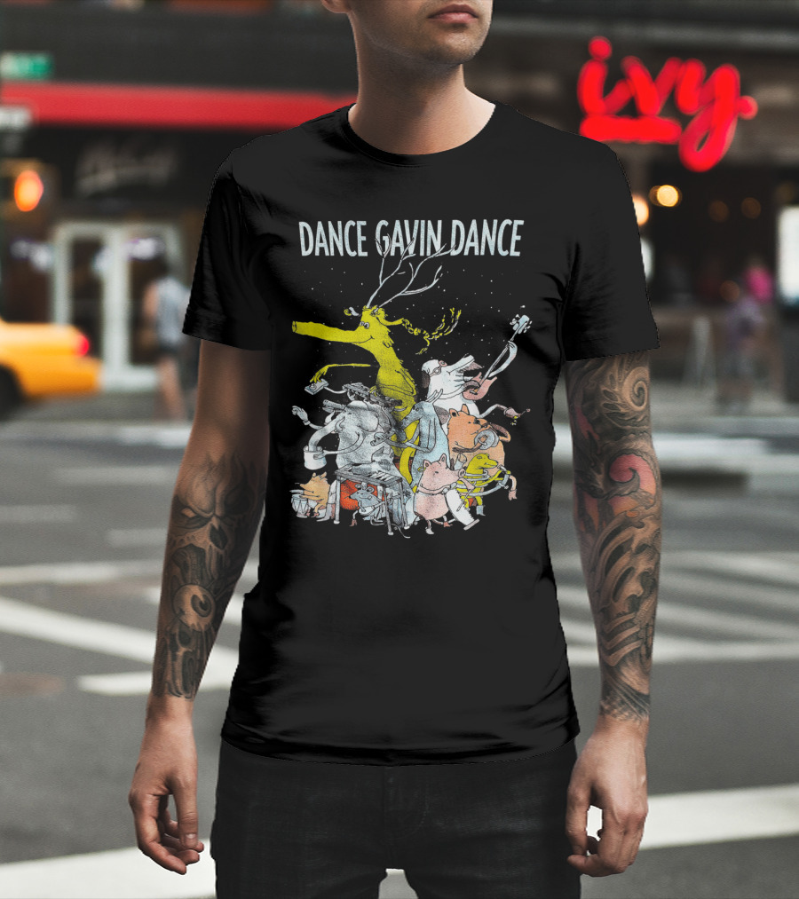 Dance Gavin Dance Animal Band Parade With Yellow Stag T-Shirt