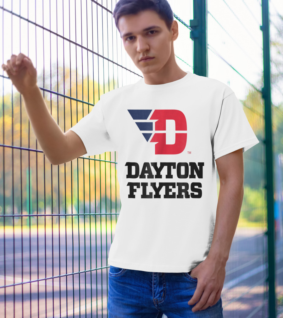 Dayton Flyers Logo University D Red Blue T-Shirt