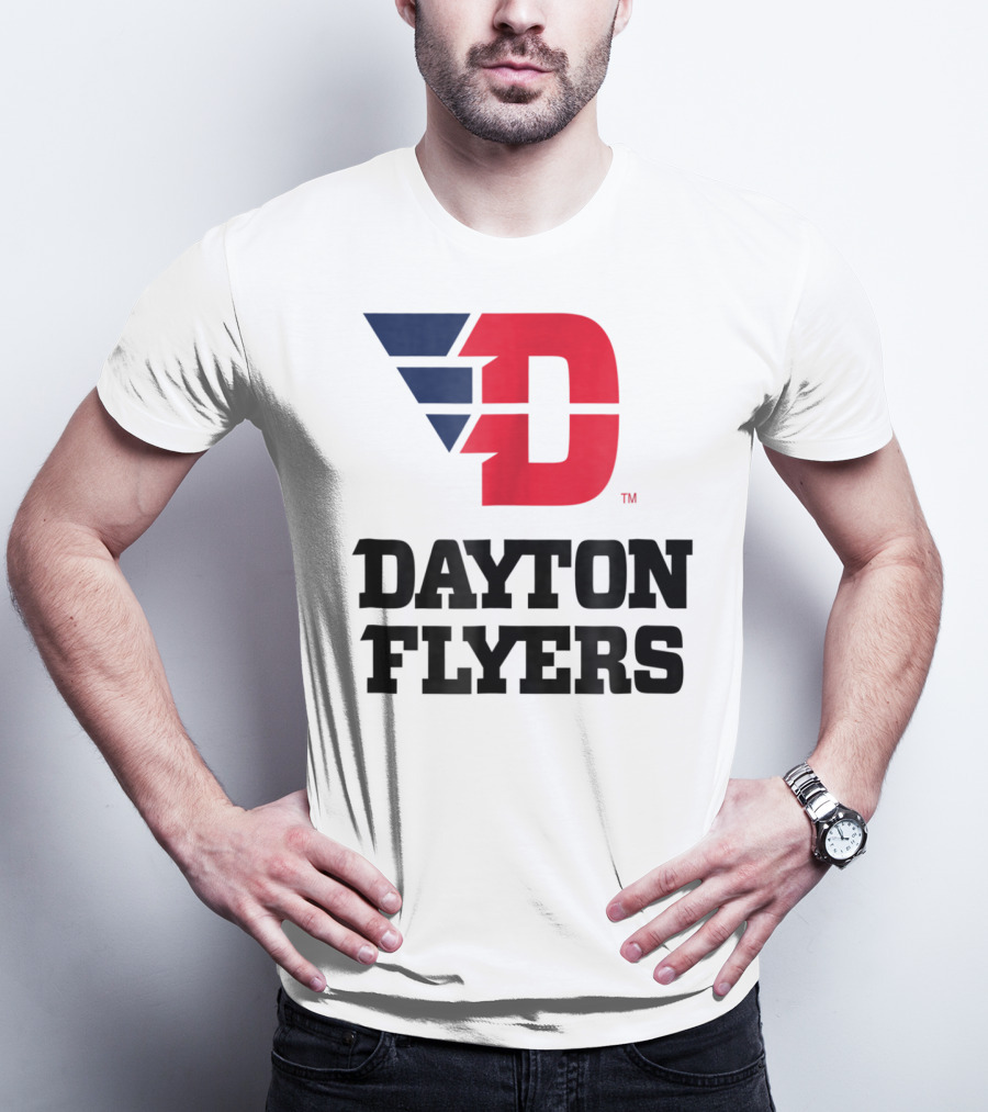Dayton Flyers Logo University D Red Blue T-Shirt