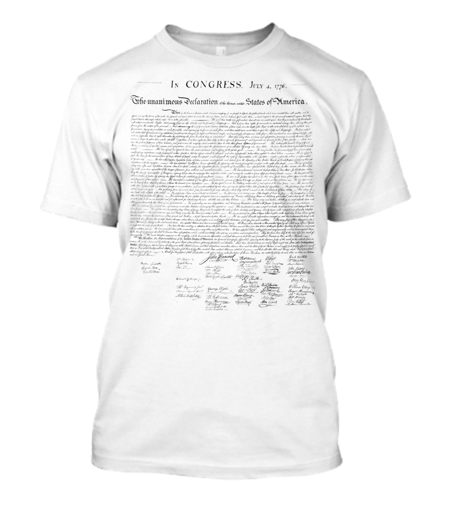 In Congress Declaration Of Independence United States Of America T-Shirt