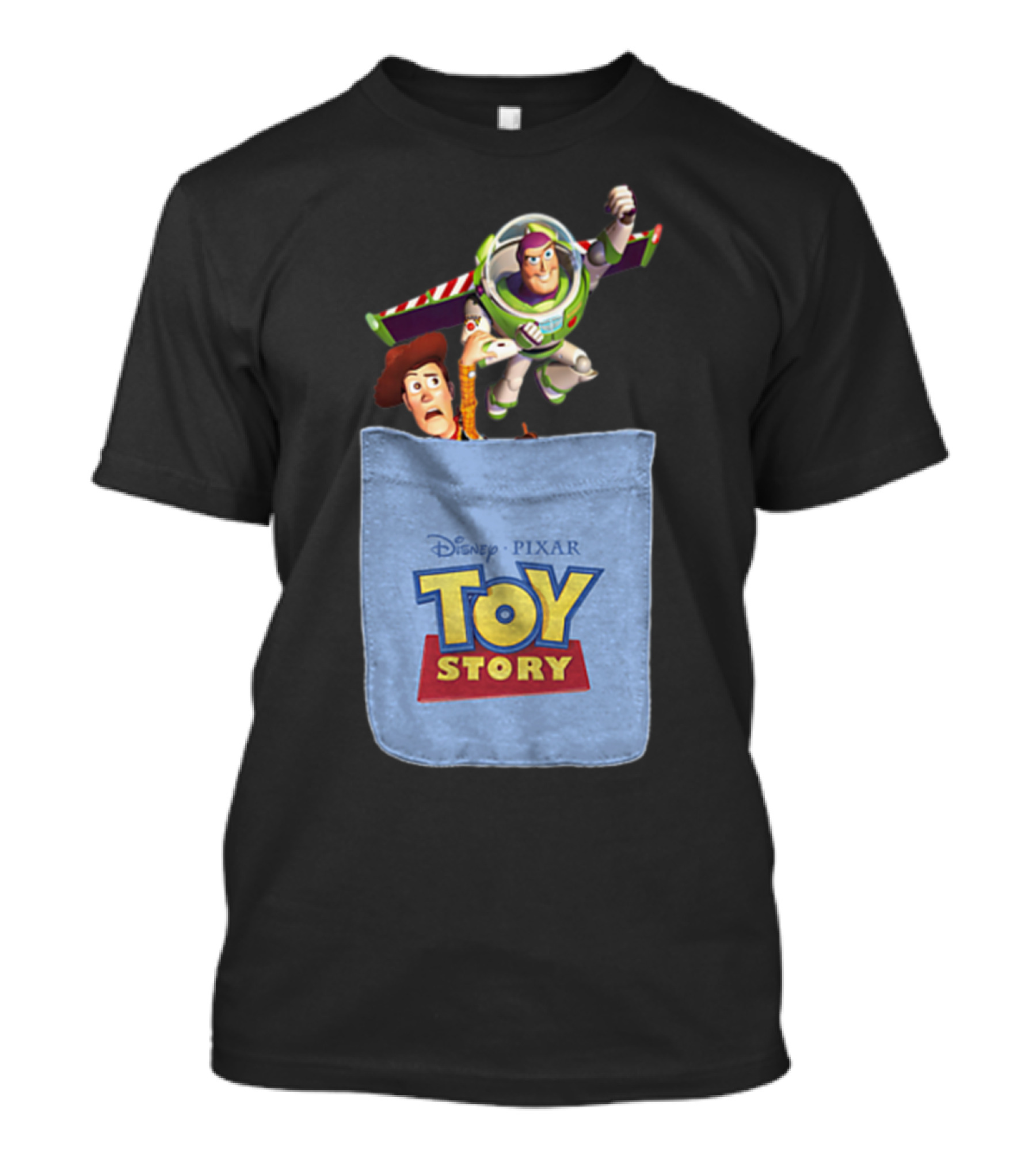 Disney Pixar Toy Story Buzz And Woody Pocket T-Shirt