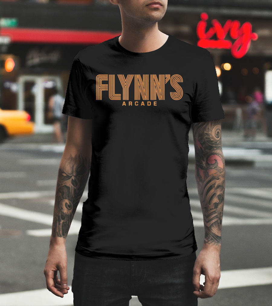 Flynn's Arcade Retro Neon Stripe T-Shirt