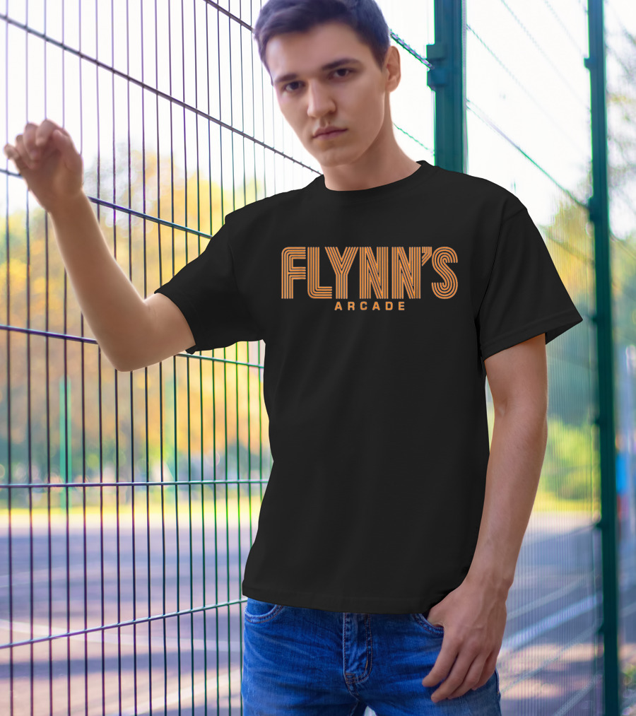 Flynn's Arcade Retro Neon Stripe T-Shirt