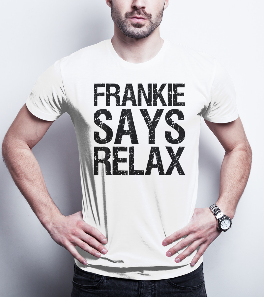 Frankie Says Relax Text T-Shirt