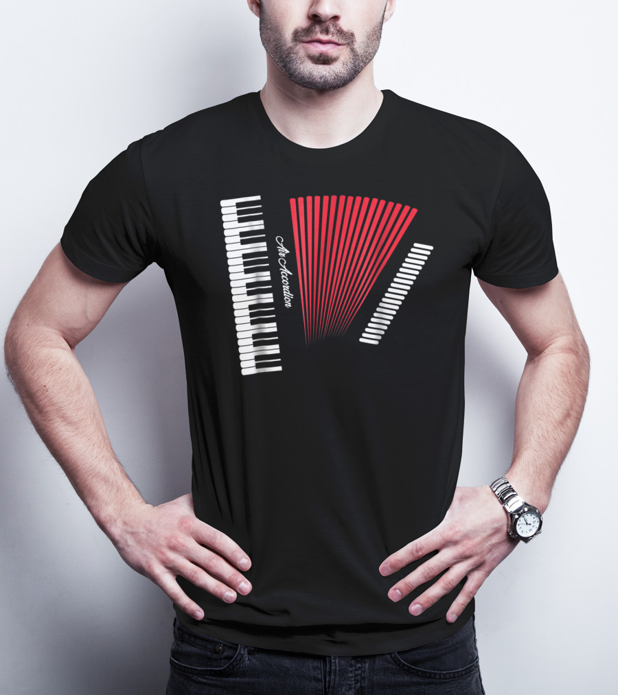 Air Accordion Funny Instrumental Player Music T-Shirt