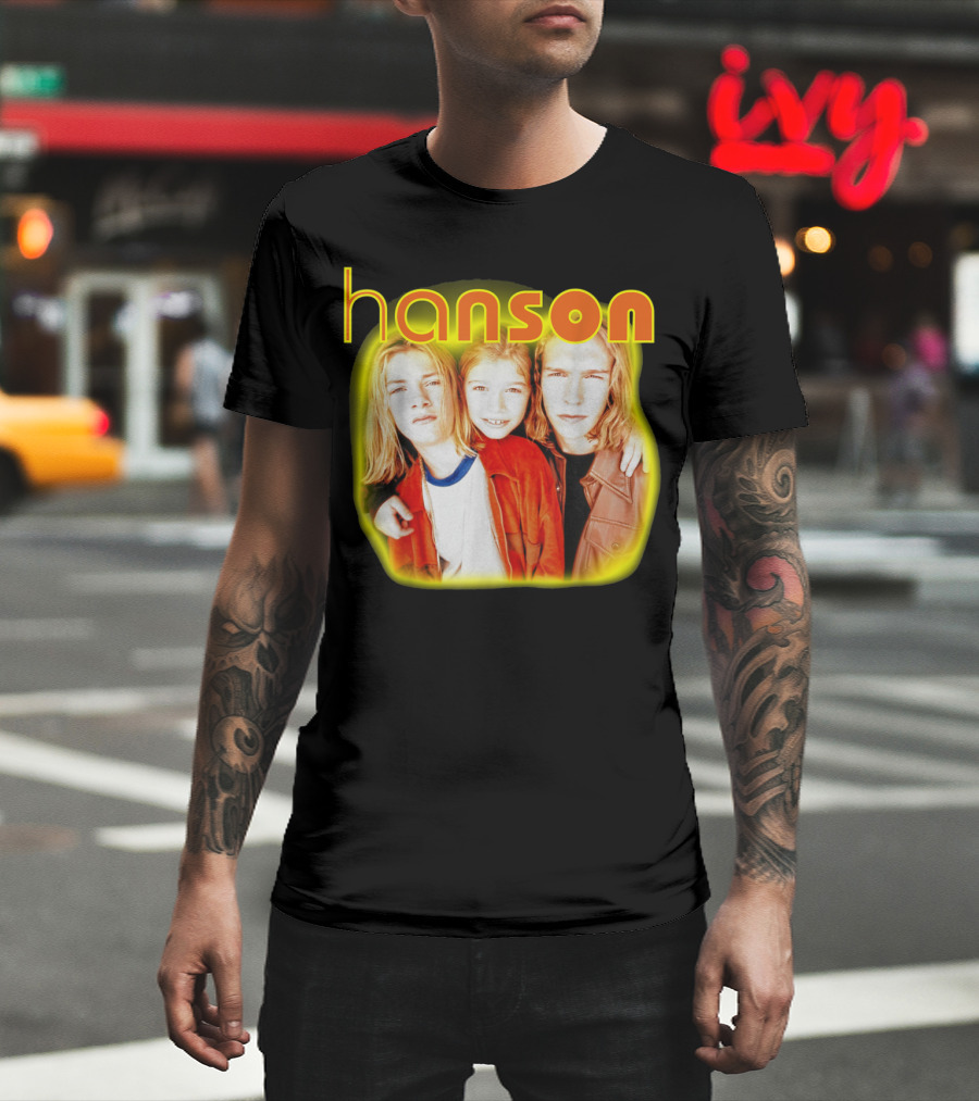 Hanson Band Members Vibrant Yellow Orange Aura T-Shirt