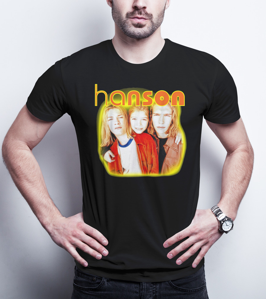 Hanson Band Members Vibrant Yellow Orange Aura T-Shirt