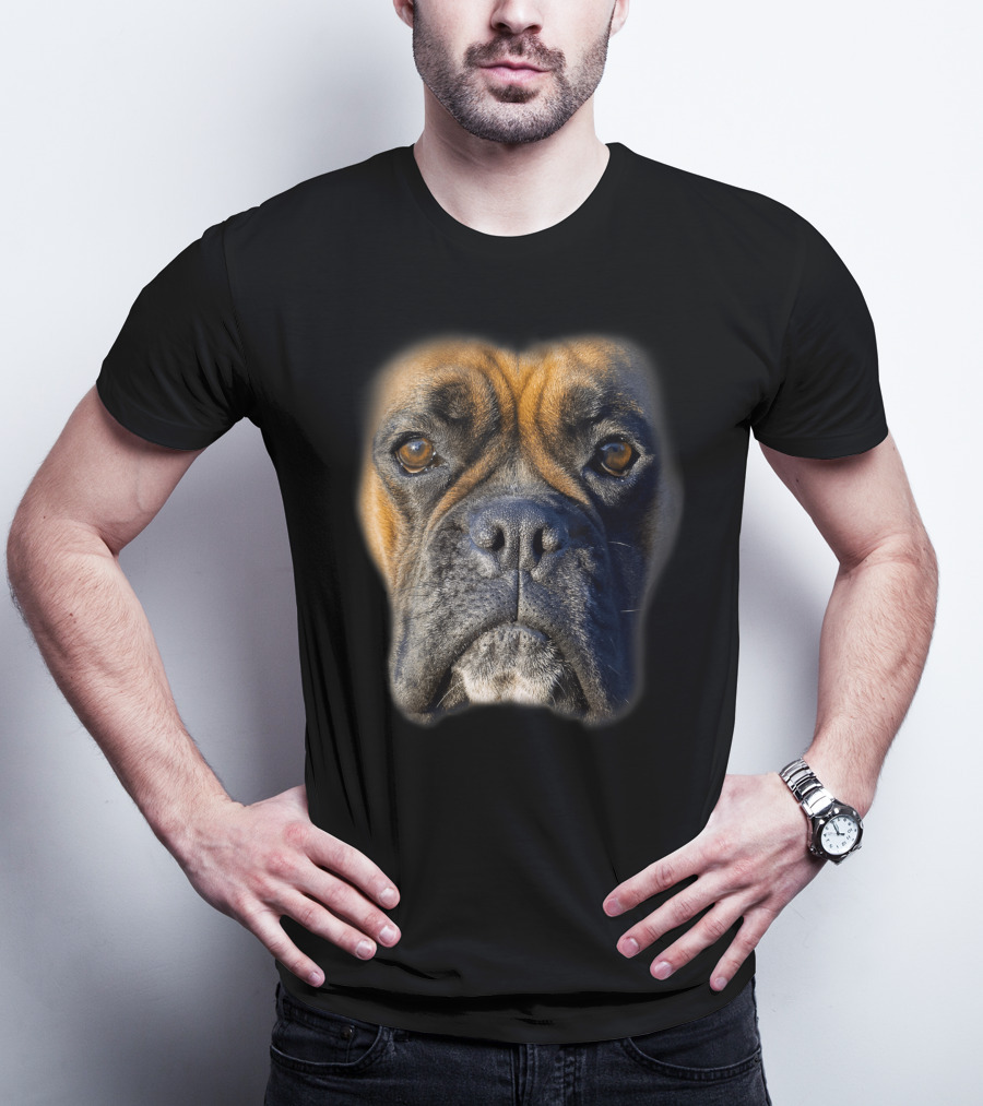 Animal Lover Boxer Face Funny Dog Lovers Tee For Pet Enthusiasts T-Shirt