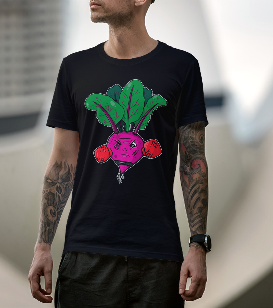 Beet Boxer Vegan Vegetable Empirical Dad Joke Pun T-Shirt