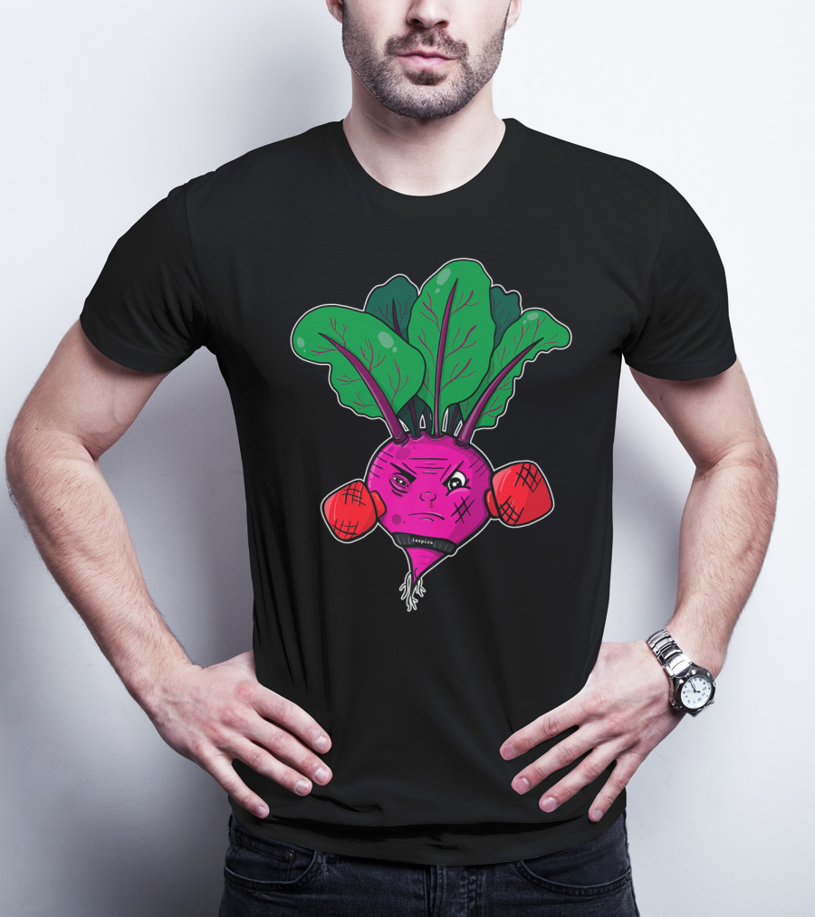Beet Boxer Vegan Vegetable Empirical Dad Joke Pun T-Shirt