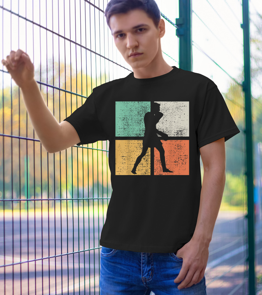 Boxing Boxer Vintage Box Club Silhouette Retro Blocks T-Shirt