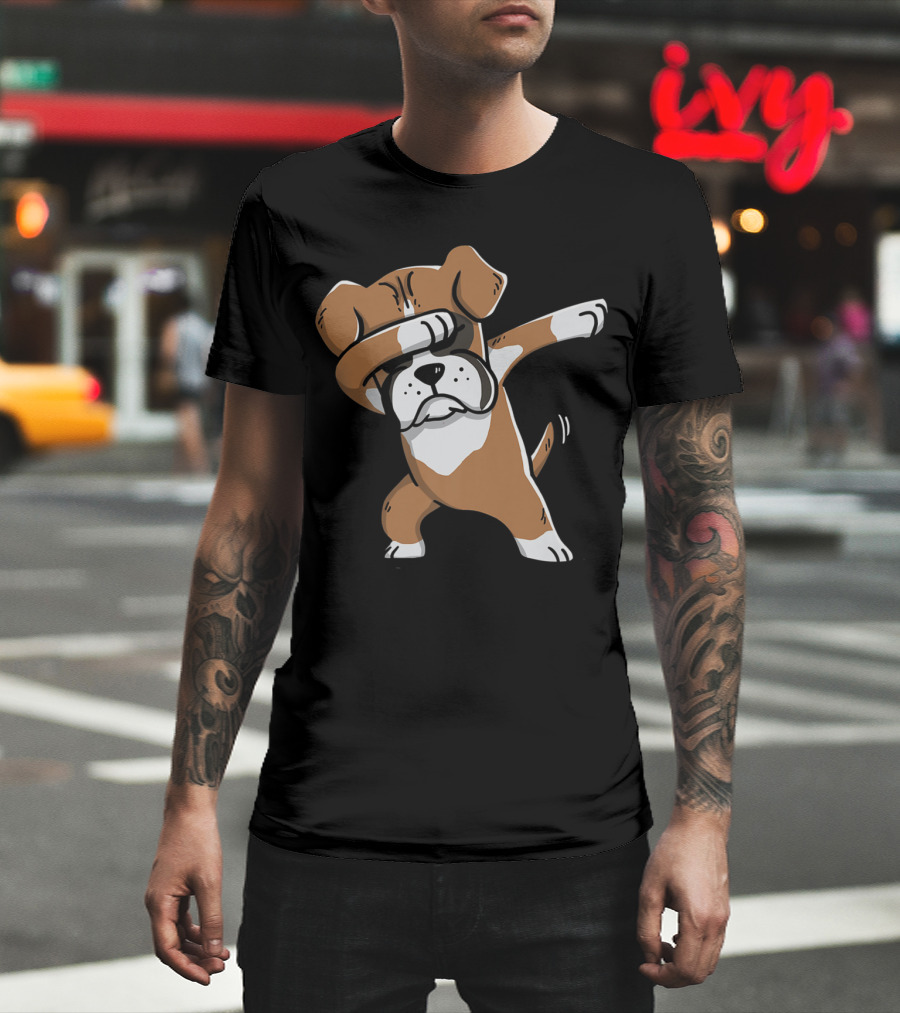 Funny Dabbing Boxer Dog Kids T-Shirt