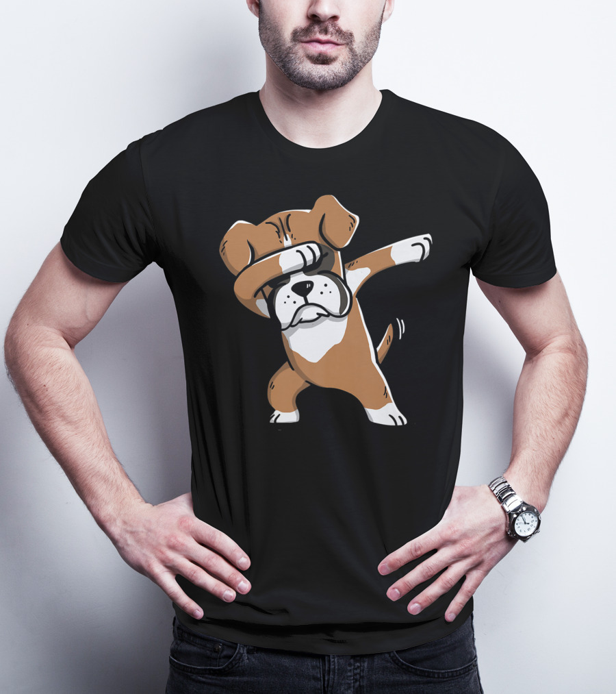 Funny Dabbing Boxer Dog Kids T-Shirt