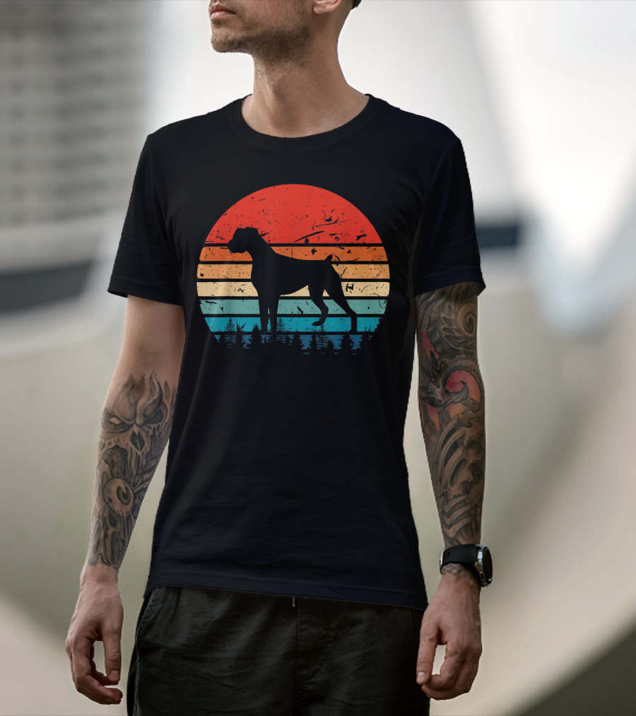 Vintage Boxer Retro Sunset T-Shirt