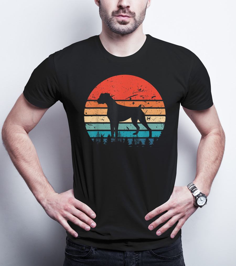 Vintage Boxer Retro Sunset T-Shirt