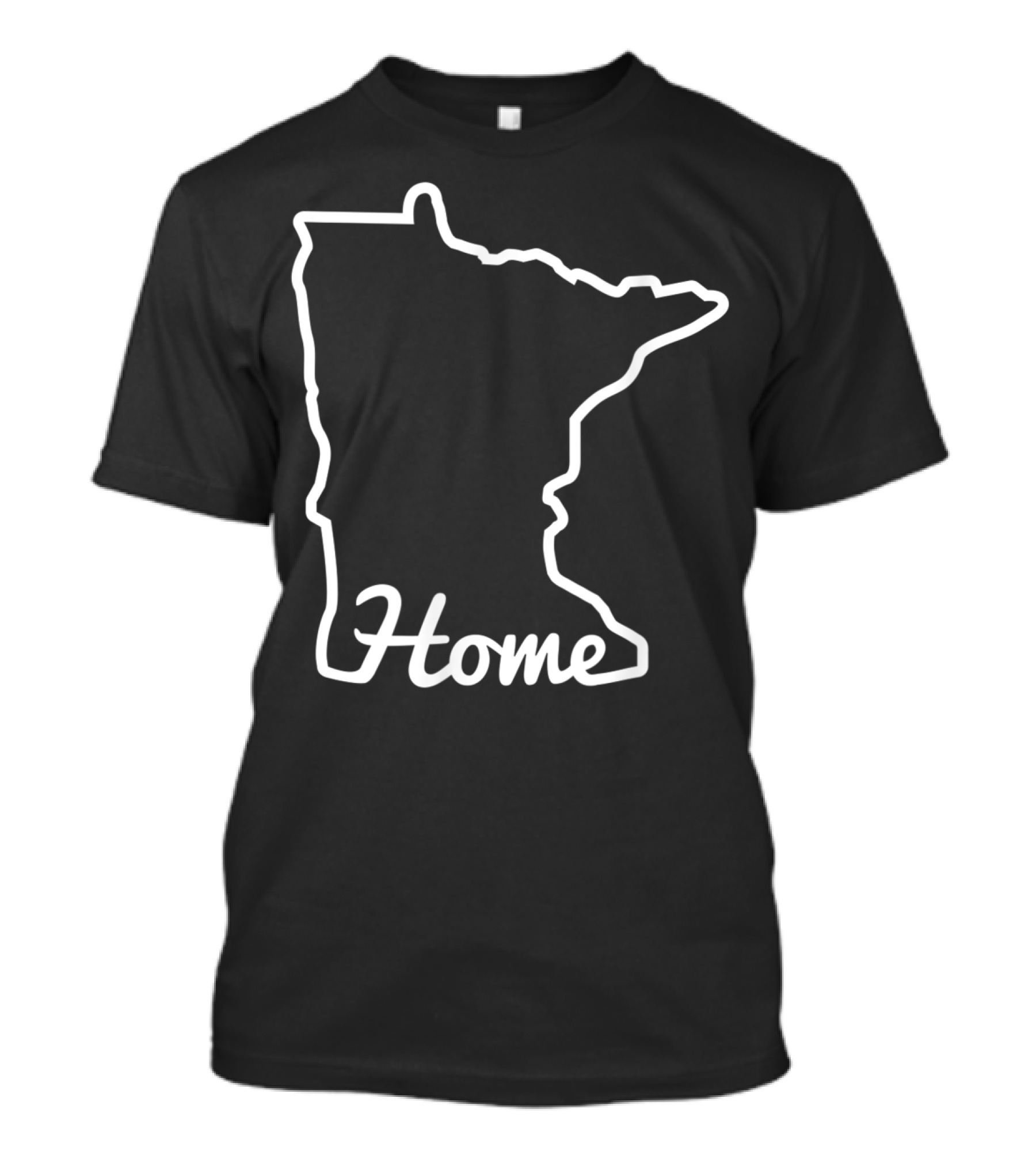 Minnesota Home Map State Outline Native Minnesotan T-Shirt