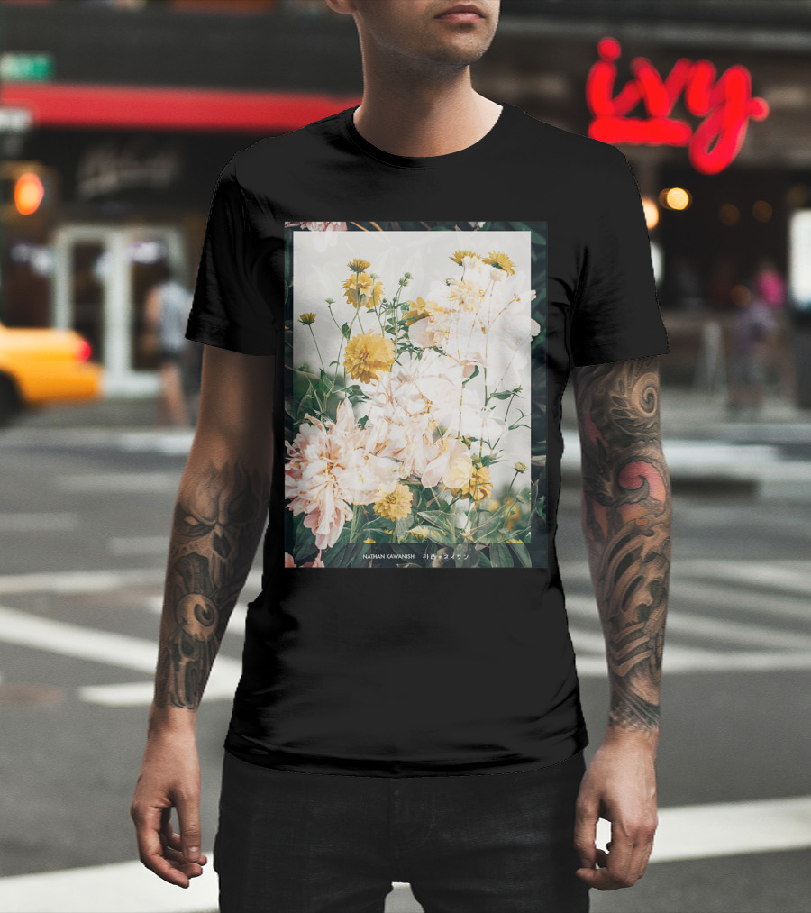Aesthetic Floral Nathan Kawanishi Streetwear Fashion Grap T-Shirt