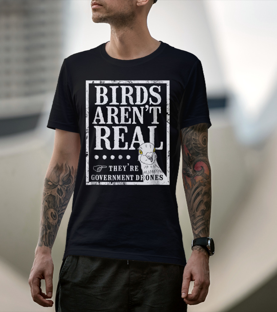 BIRDS AREN'T REAL THEY'RE GOVERNMENT DRONES MEME T-Shirt