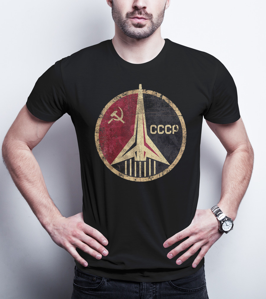 CCCP Original Russia Space Program Emblem With Hammer And Sickle T-Shirt