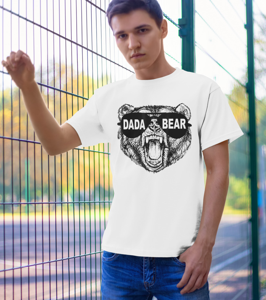 Dada Bear Sunglasses Roaring Bear T-Shirt