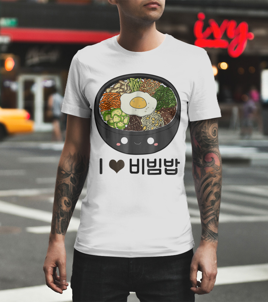 I Love Bibimbap Cute South Korean Food T-Shirt