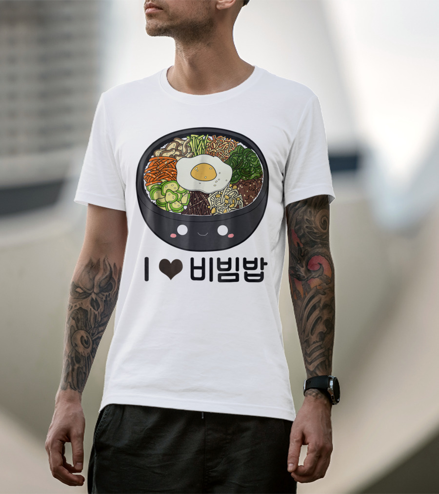 I Love Bibimbap Cute South Korean Food T-Shirt