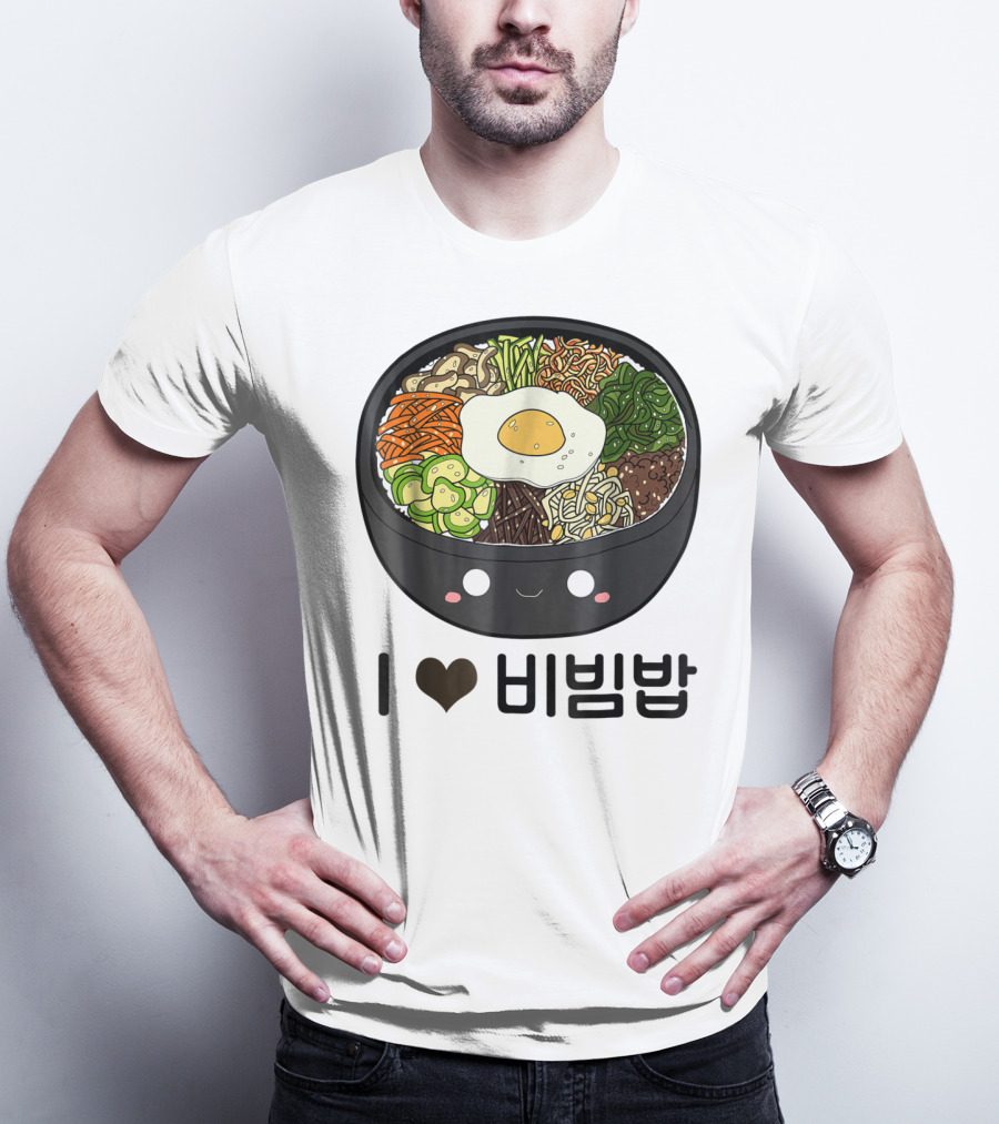 I Love Bibimbap Cute South Korean Food T-Shirt