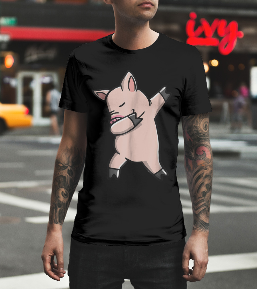 Dabbing Piggy Piglet Youth Gesture T-Shirt