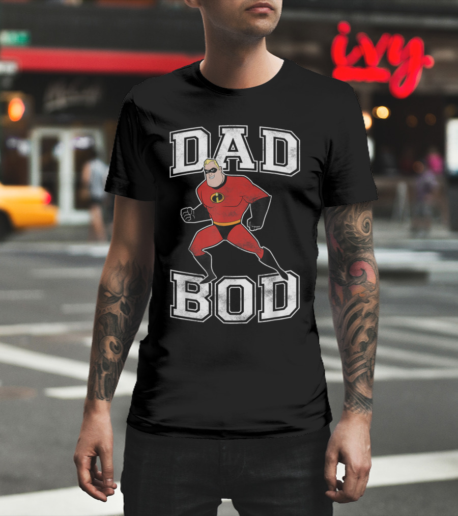 Disney Pixar Incredibles Dad Bod Mr Incredible T-Shirt