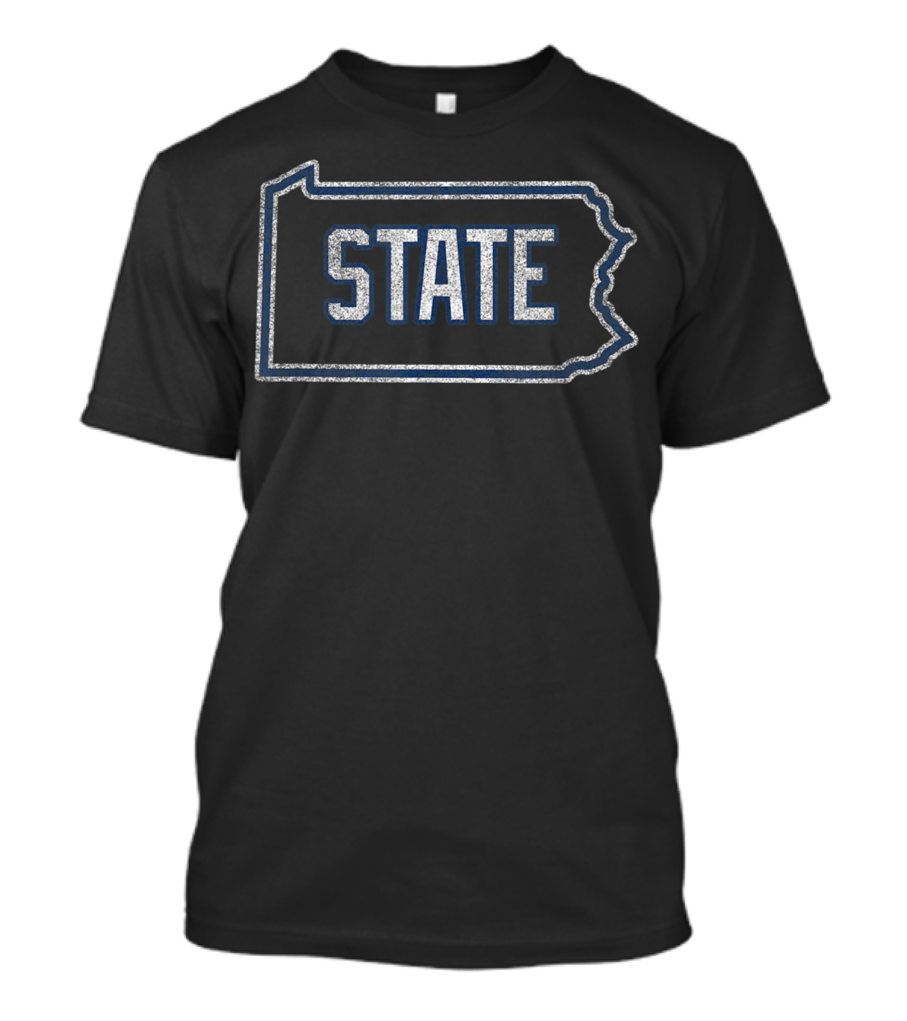 Pennsylvania State Outline Distressed Penn Fan State T-Shirt