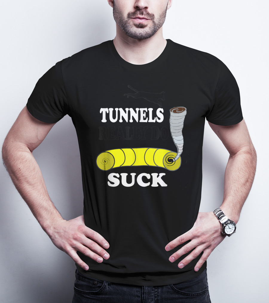 Tunnels Really Do Suck Dog Agility Tunnel Sucker T-Shirt