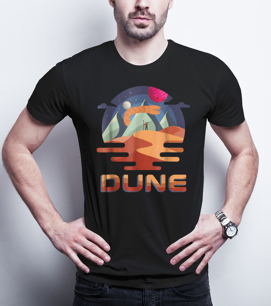 Dune Science Fiction Sci Fi Landscape Arrakis Planets Moon Desert Sand T-Shirt