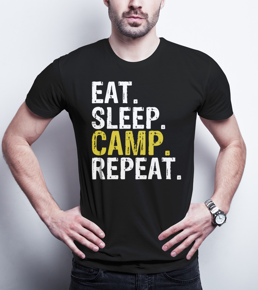 Eat Sleep Camp Repeat Camping T-Shirt