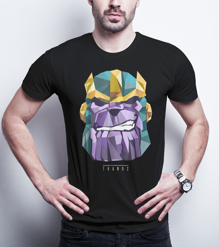 Marvel Thanos Geometric Low Poly Head T-Shirt