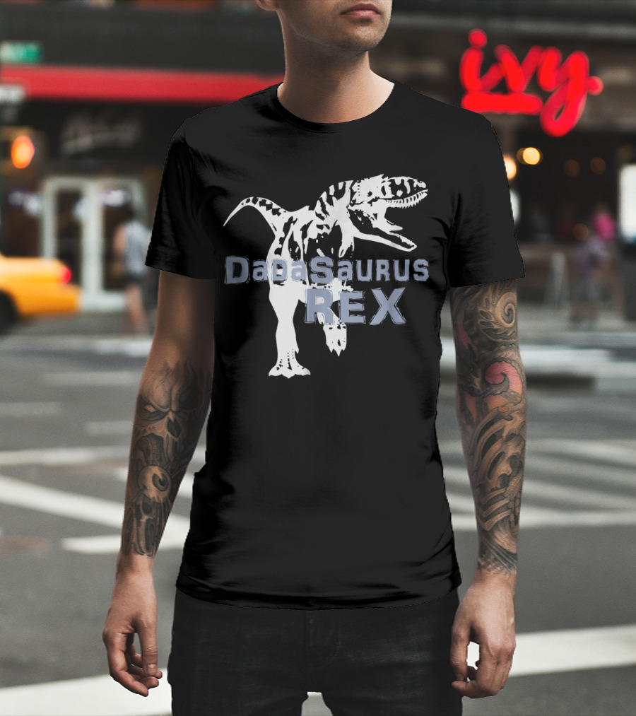Father Son DaDaSaurus Rex Dinosaur Matching T-Shirt
