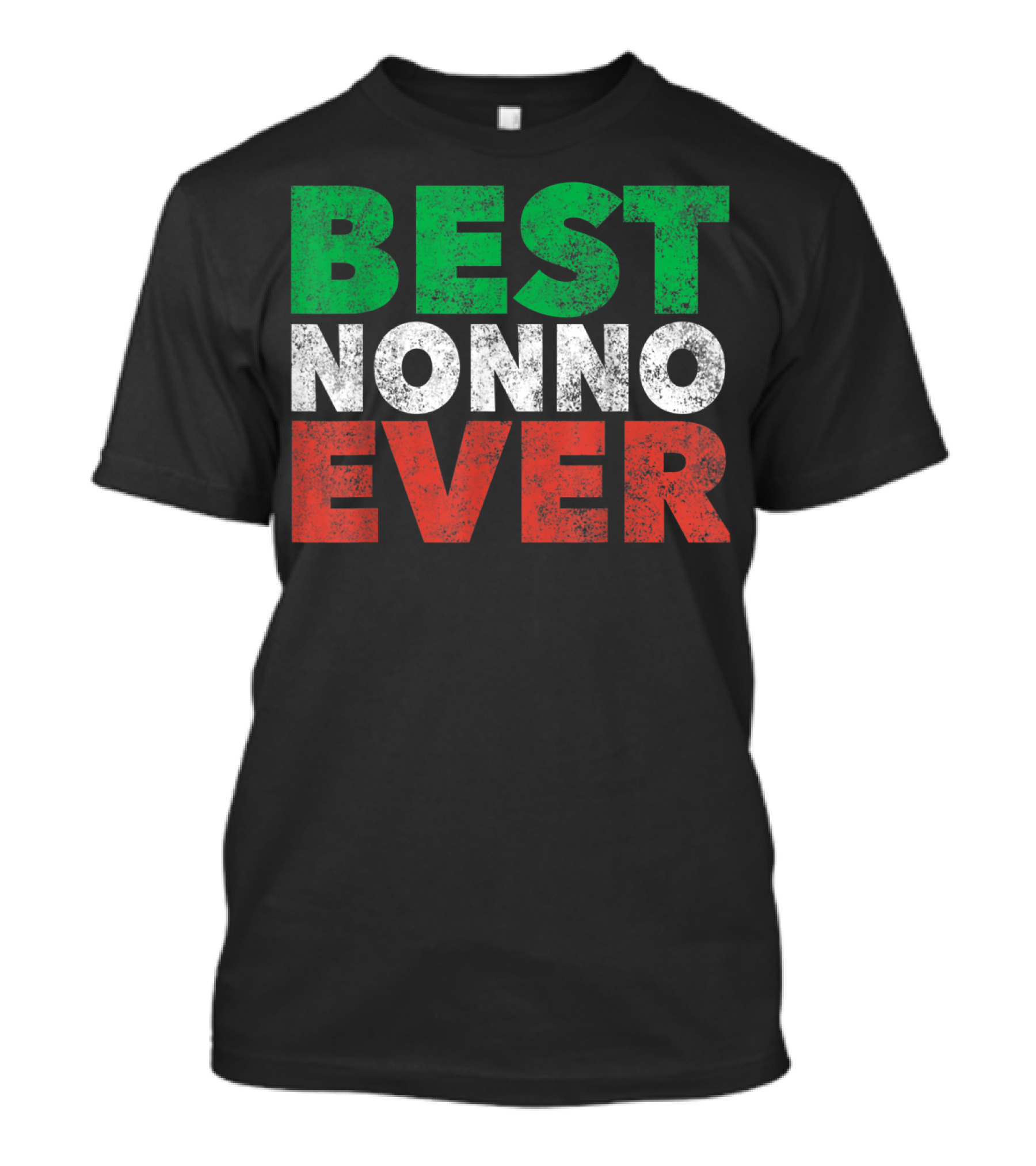 Best Nonno Ever Italian Grandfather Flag Colors T-Shirt