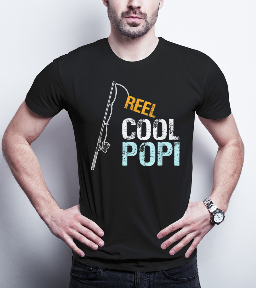 Reel Cool Popi Mens Graphic From Granddaughte T-Shirt