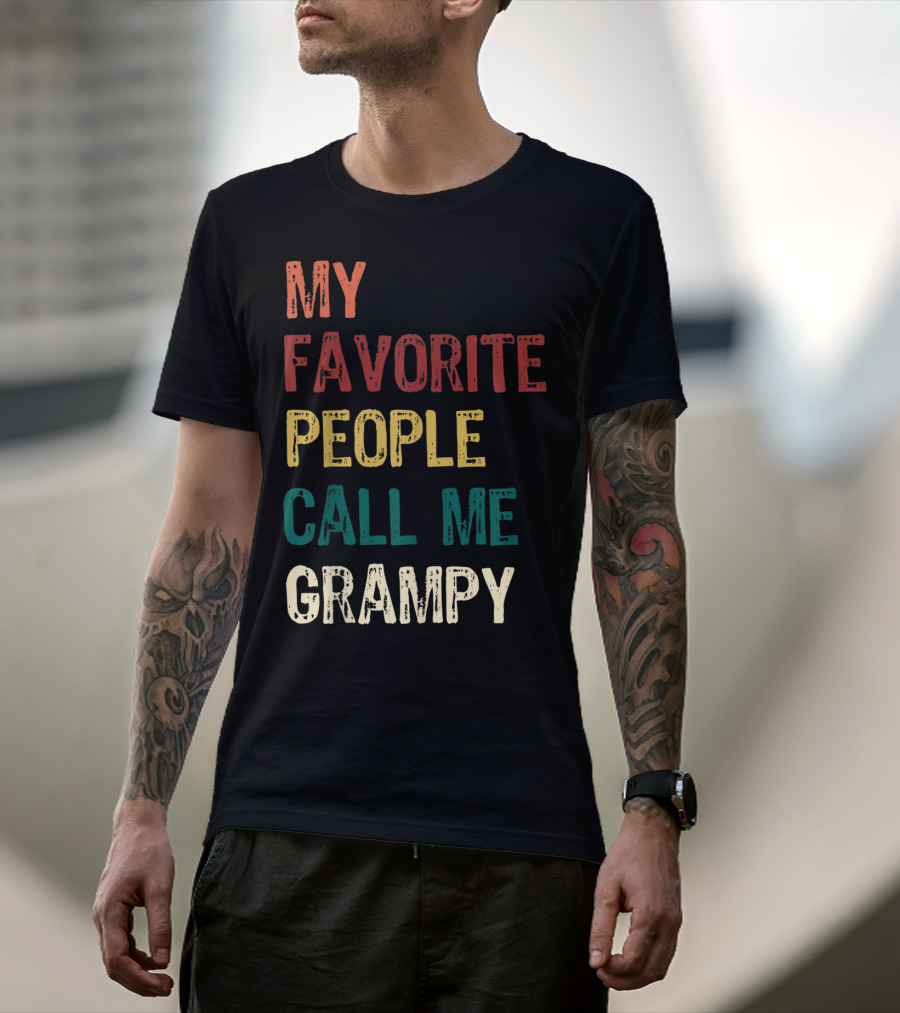 My Favorite People Call Me Grampy Vintage T-Shirt