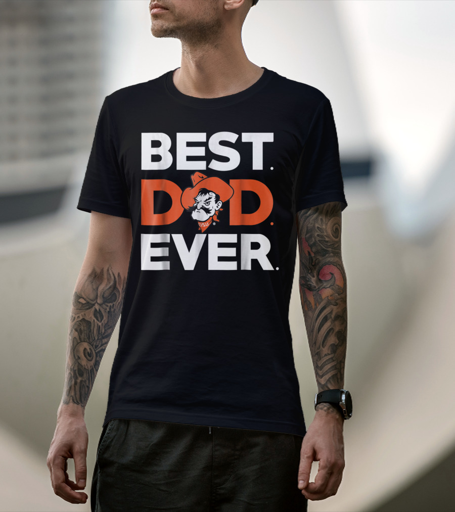 Oklahoma State Cowboys Best Dad Ever Pistol Pete T-Shirt