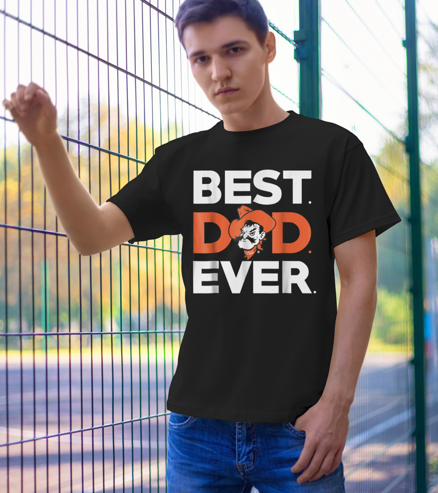Oklahoma State Cowboys Best Dad Ever Pistol Pete T-Shirt