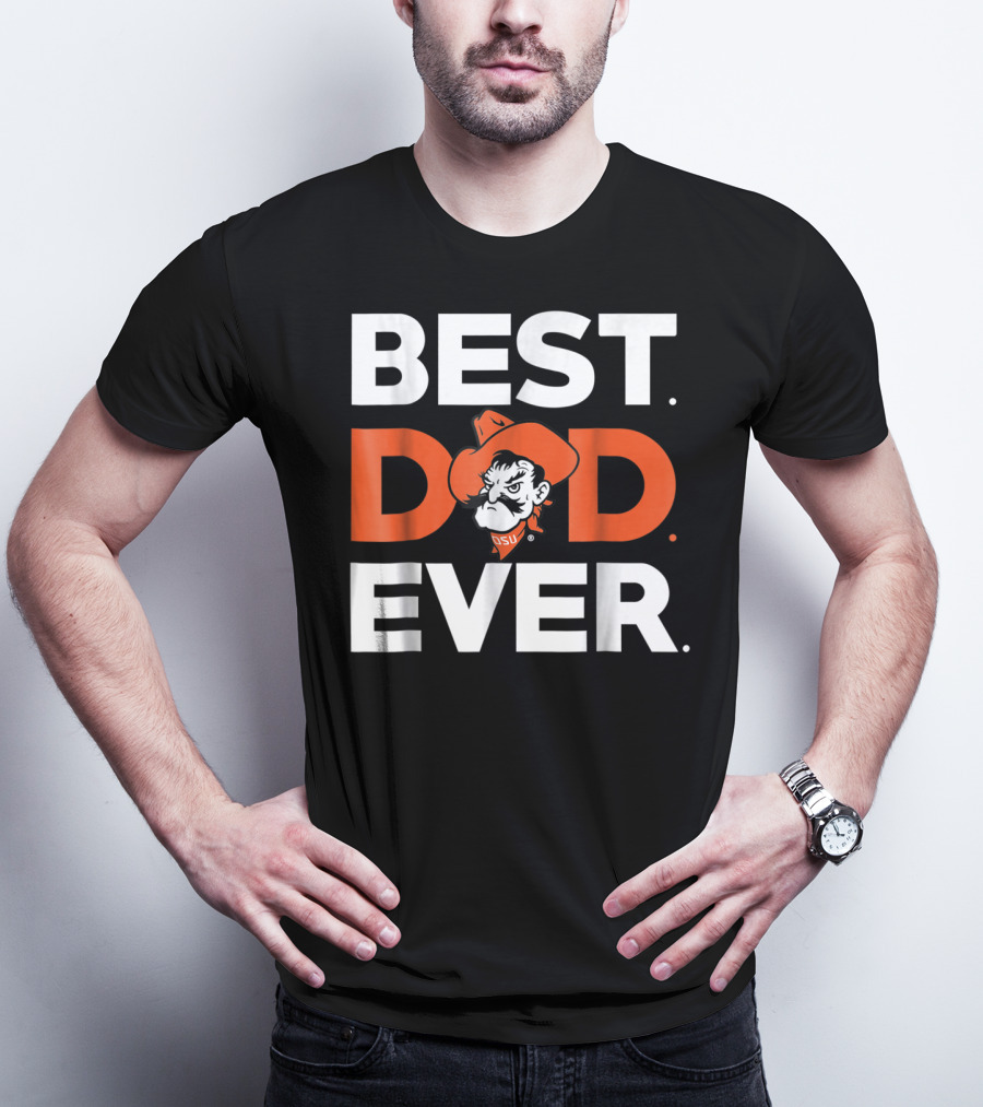 Oklahoma State Cowboys Best Dad Ever Pistol Pete T-Shirt