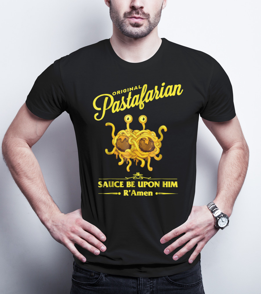Original Pastafarian Sauce Be Upon Him R’Amen T-Shirt